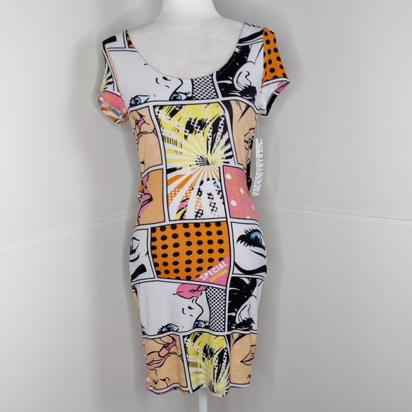 Almost Famous | Dresses | Almost Famous Nwt Cartoon Comic Twist Back ...